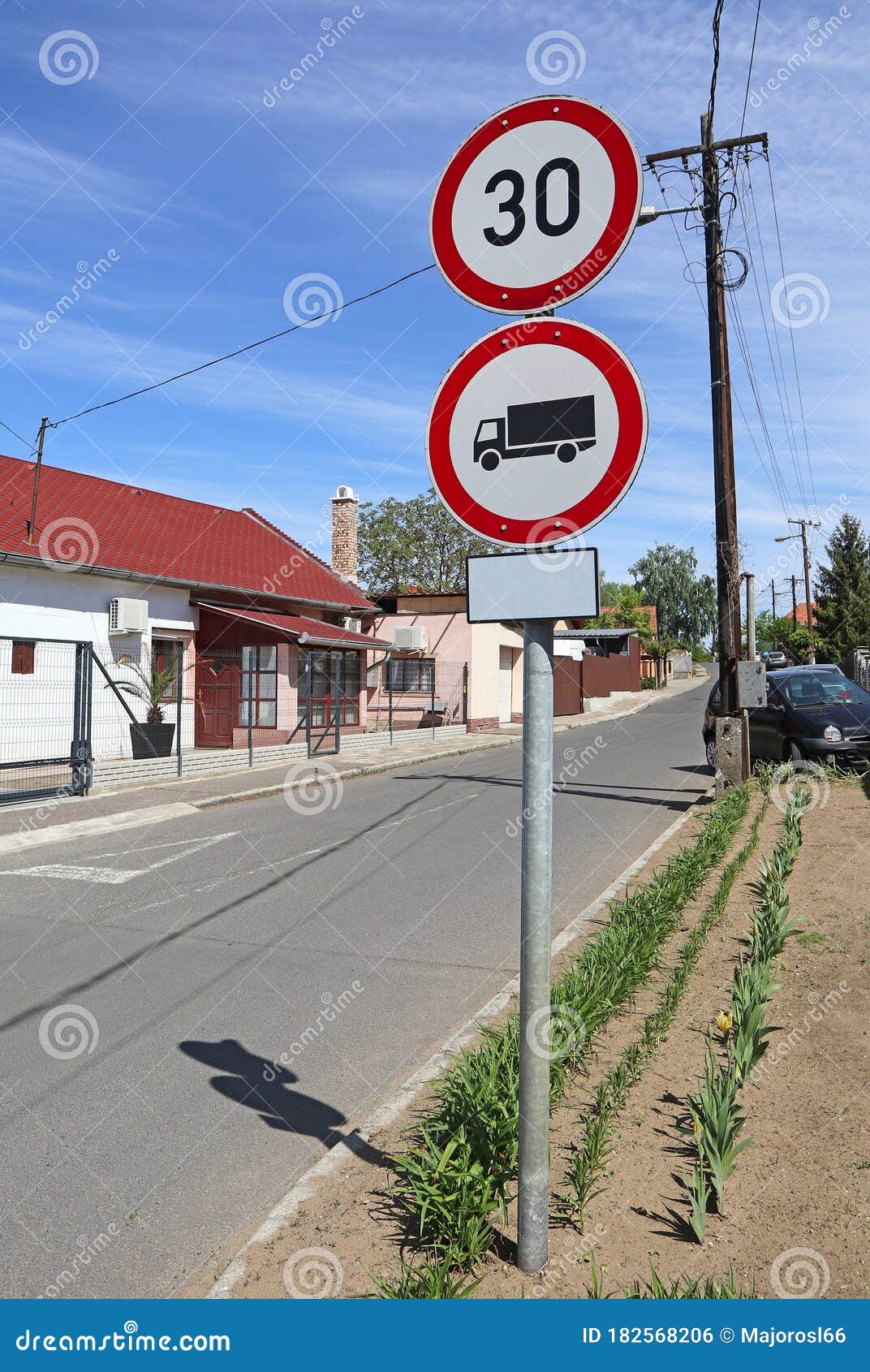 Speed Limit Traffic Sign on the Street Stock Photo - Image of traffic ...