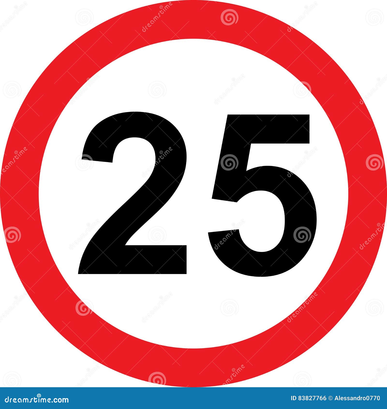25 Speed Limitation Road Sign Stock Photography | CartoonDealer.com ...
