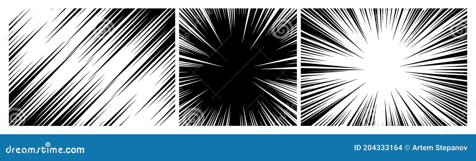 Speed Line Fast Motion Background. Comic Illustration with Lines Stock ...