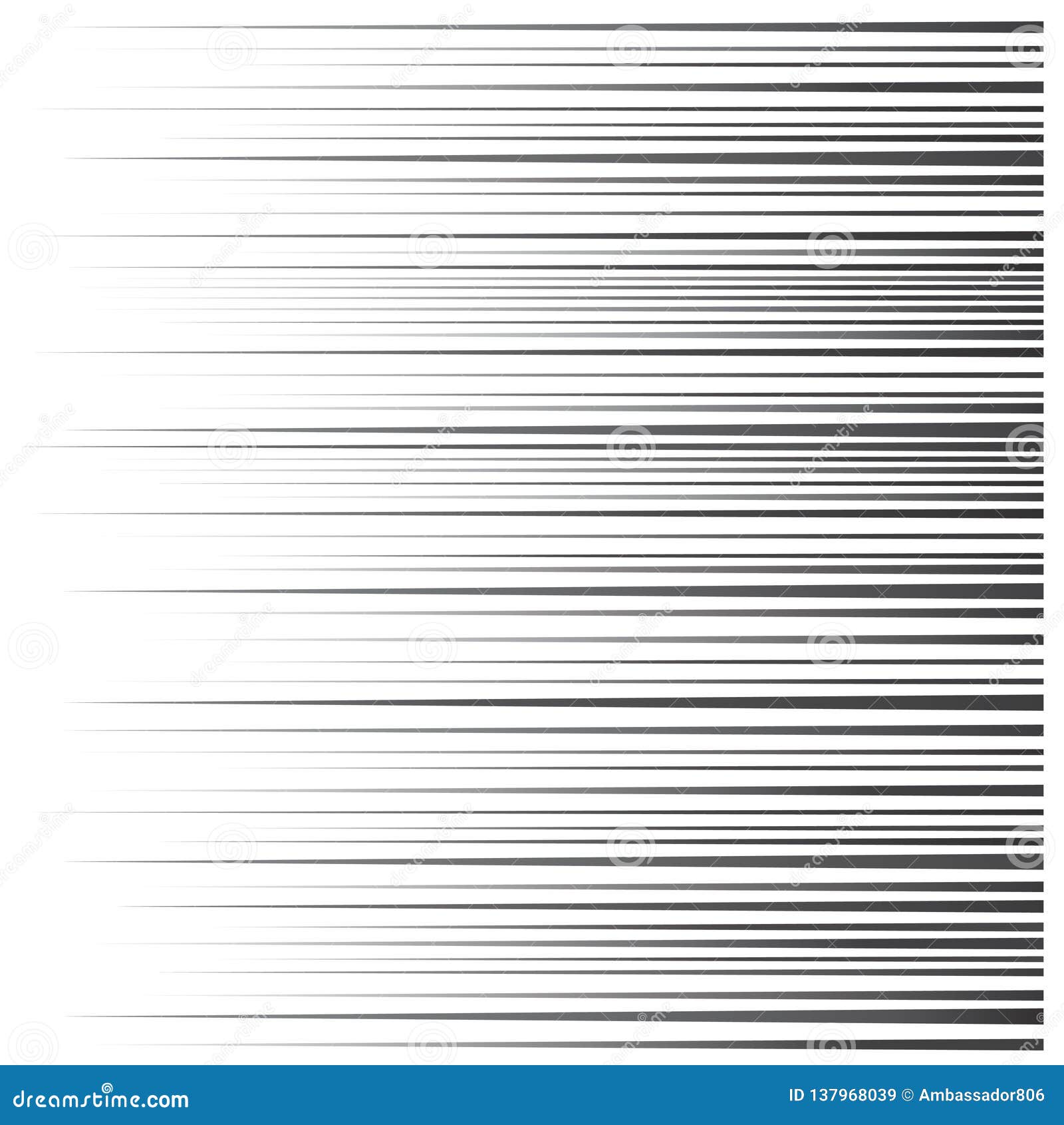 Speed Line Horizontal Motion Effect. Flying Particles. Vector ...