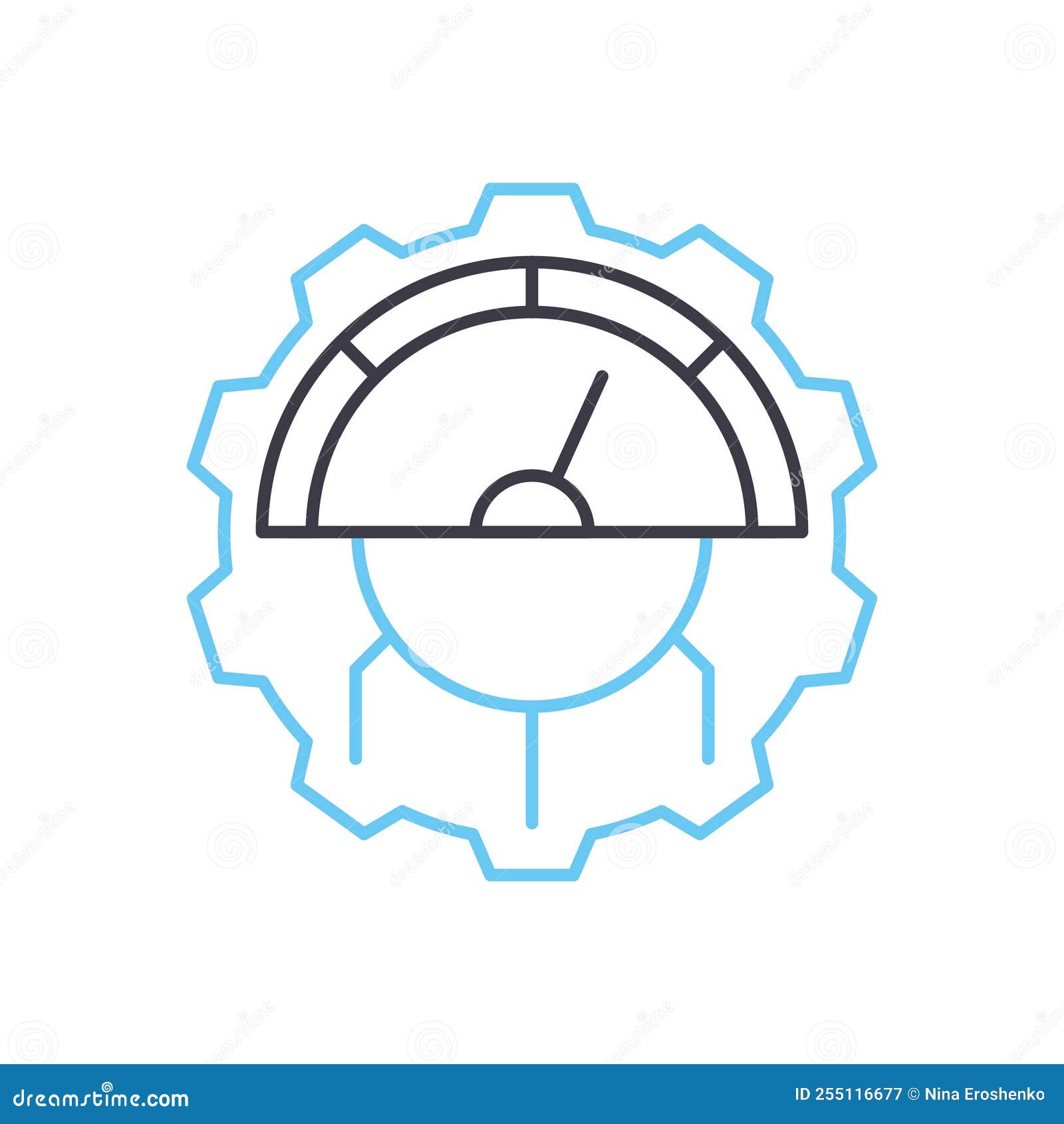 Speed Line Icon, Outline Symbol, Vector Illustration, Concept Sign ...