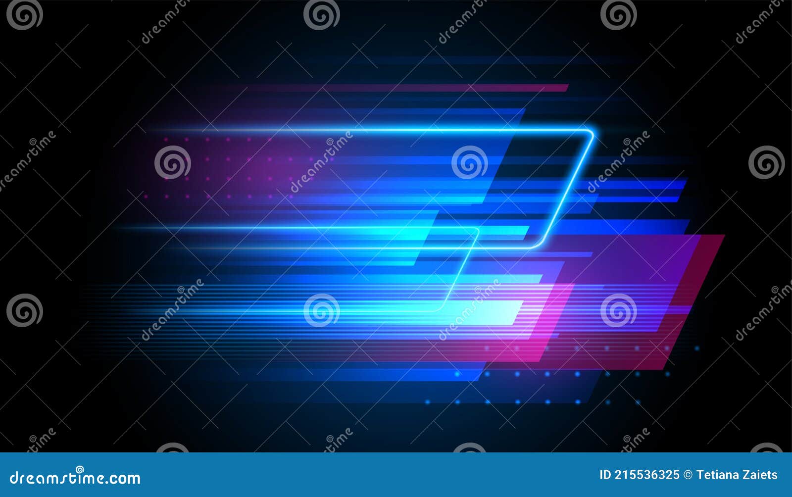 Speed Line Motion Vector Background. Dynamic Blue Neon Sport Texture ...