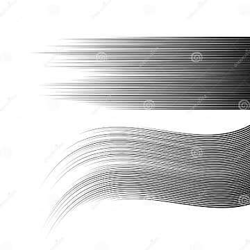 Speed Lines Effect. Vector Illustration Isolated on White Stock Vector ...
