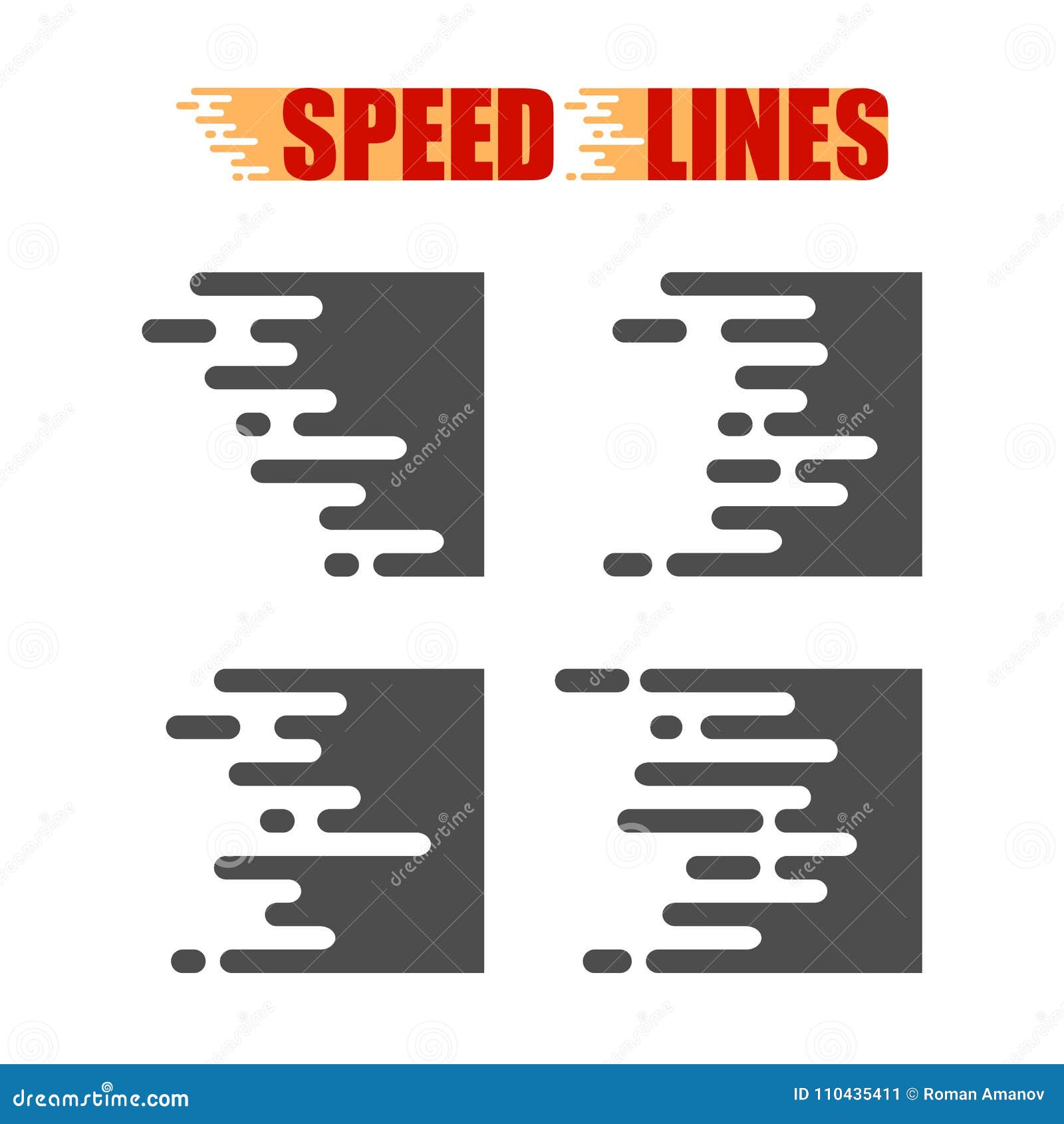 Big Lines Set Isolated On White. Real Markers Vector Illustration ...