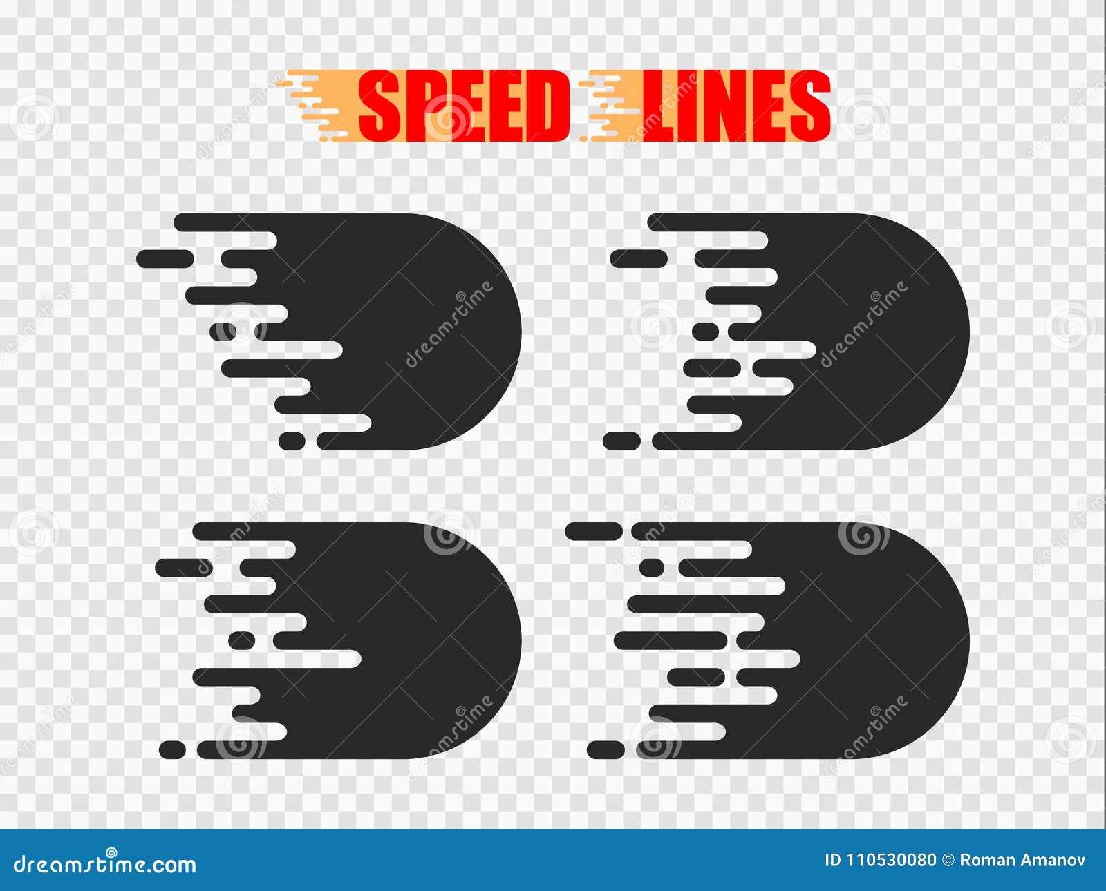 Big Lines Set Isolated On White. Real Markers Vector Illustration ...