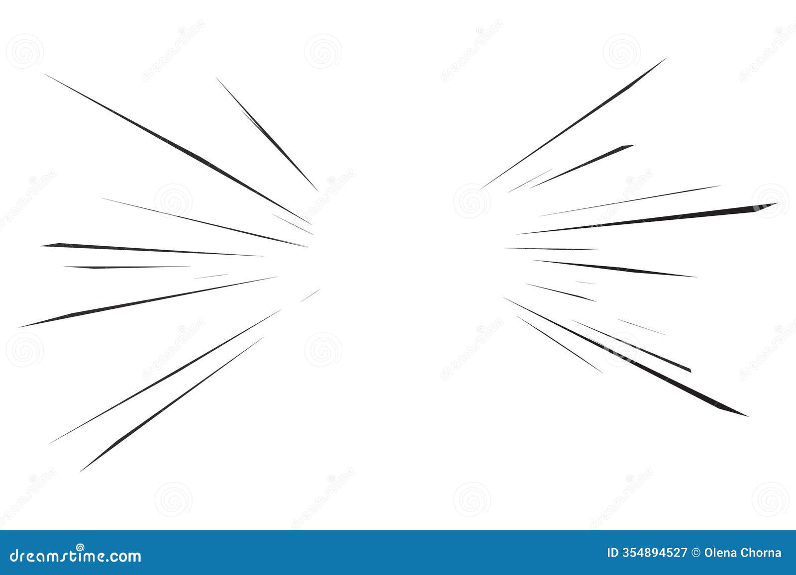Speed Lines Manga Effect. Comic Motion Element. Radial Burst and Flash ...