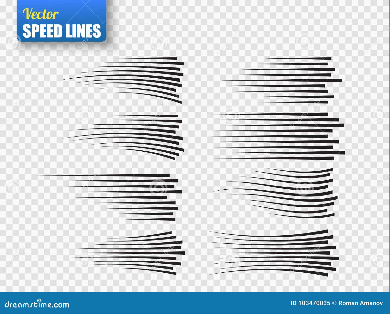 Speed Lines . Set of Motion Signs Stock Vector - Illustration of simple ...