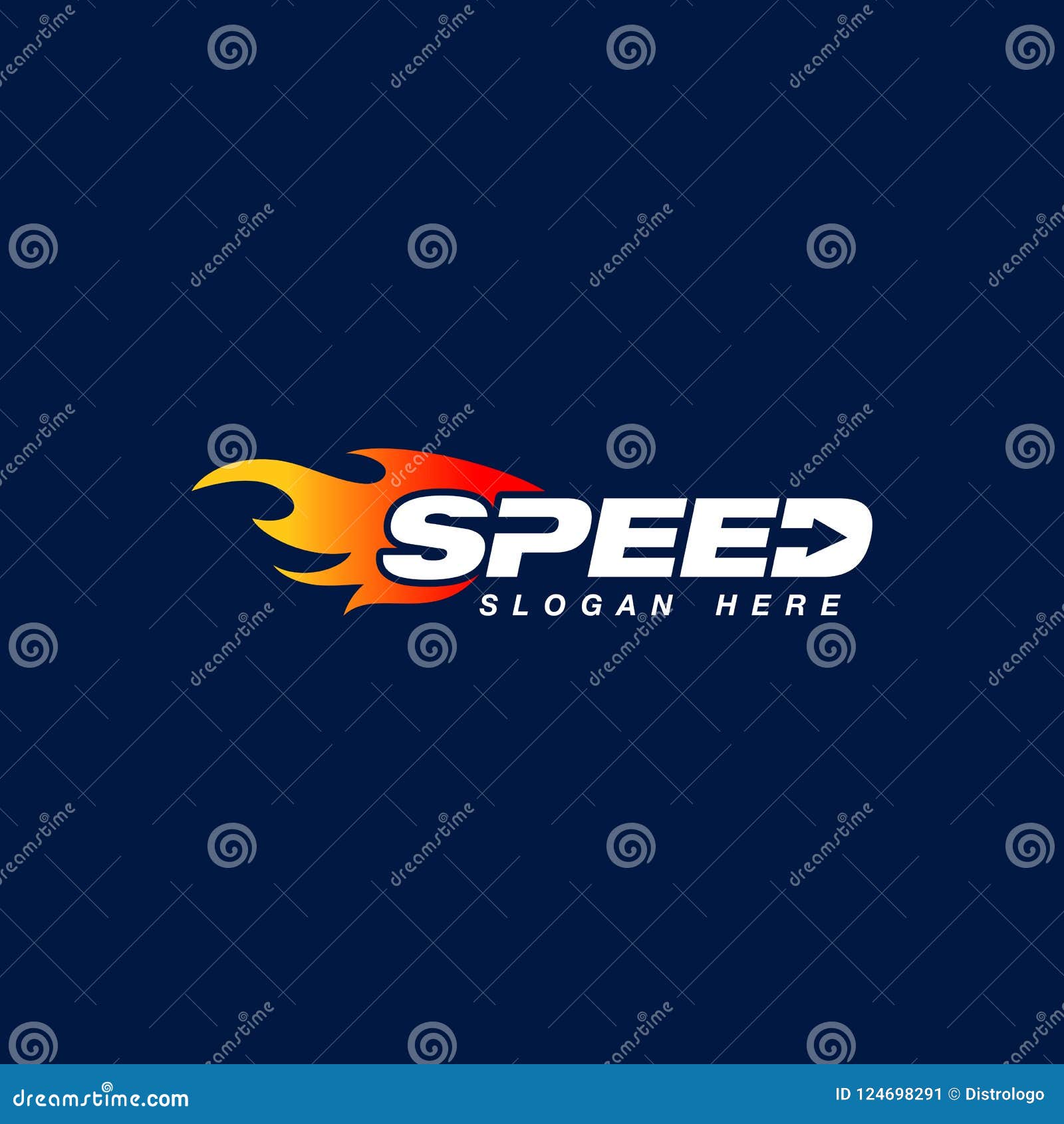Speed Logo Design with Flame Effect. Speedometer Vector Icon with Flame ...