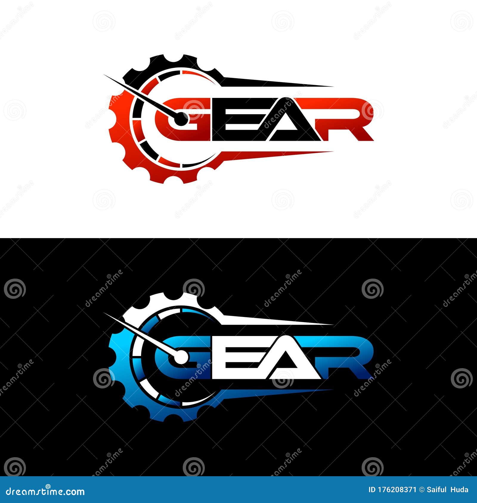 Speed Logo Design, Speedometer with Gearicon Logo Vector Stock Vector ...