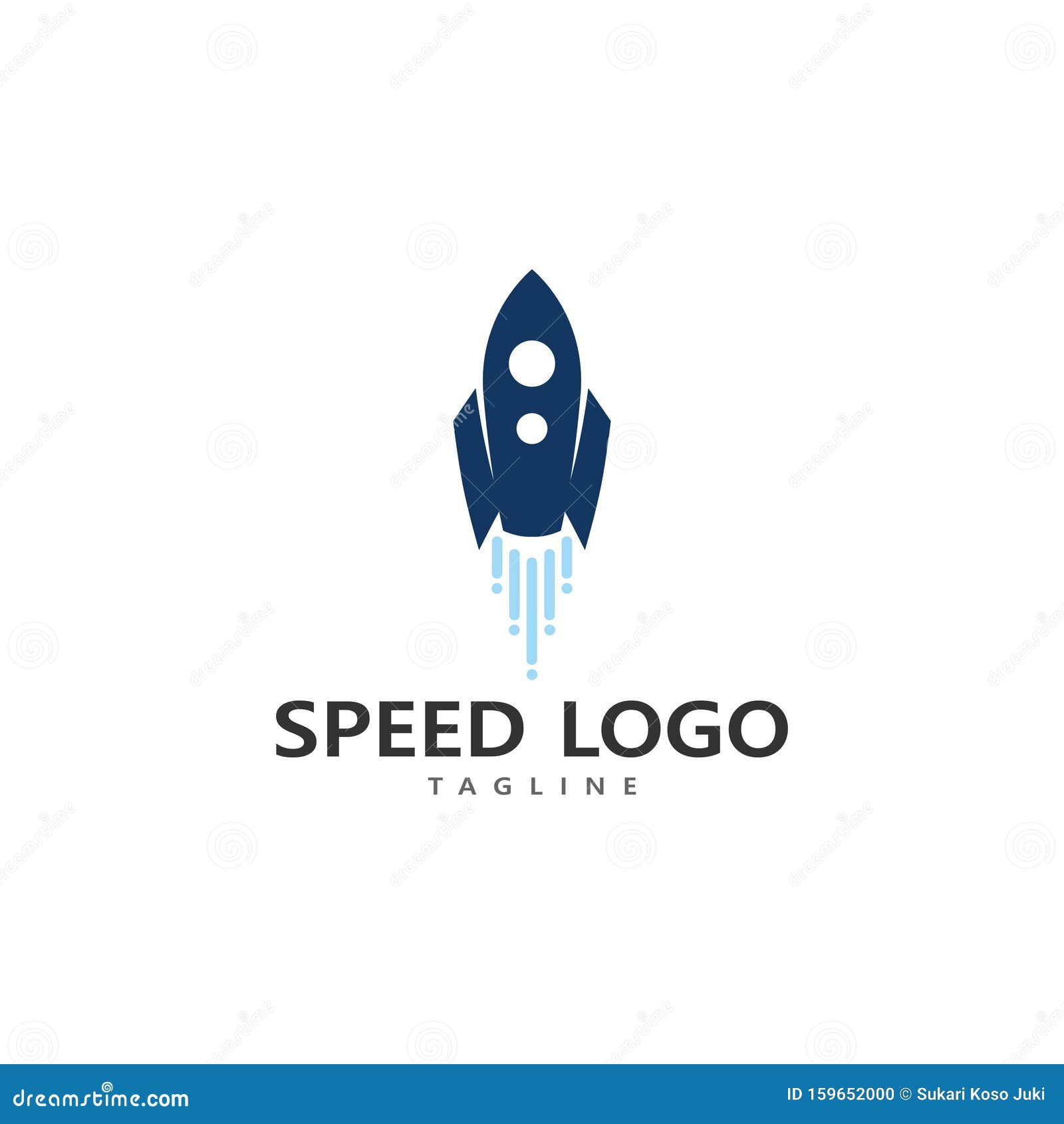 Speed Rocket Logo Design Vector Illustration Stock Vector ...