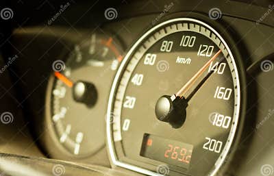 Speed meter of a car stock image. Image of dashboard - 19811065