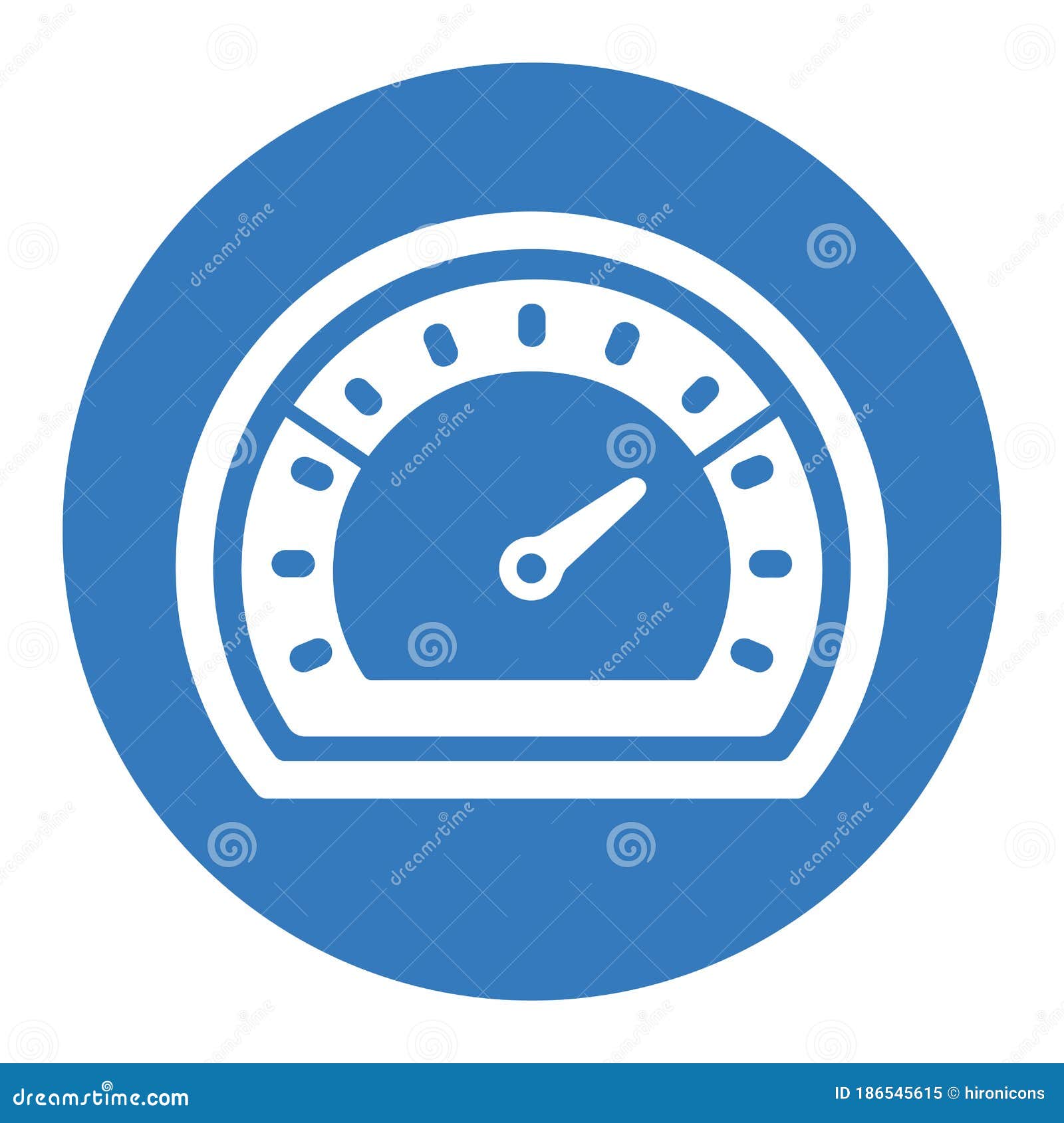 Speed Meter Icon, Speedometer Blue Vector Graphics Stock Vector ...