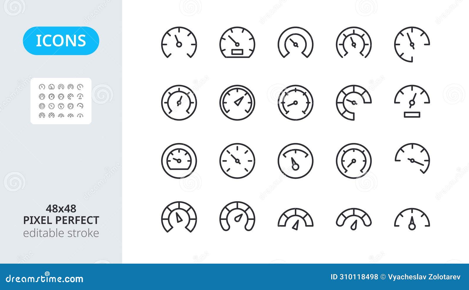 Speed meter icons. stock illustration. Illustration of accelerate ...