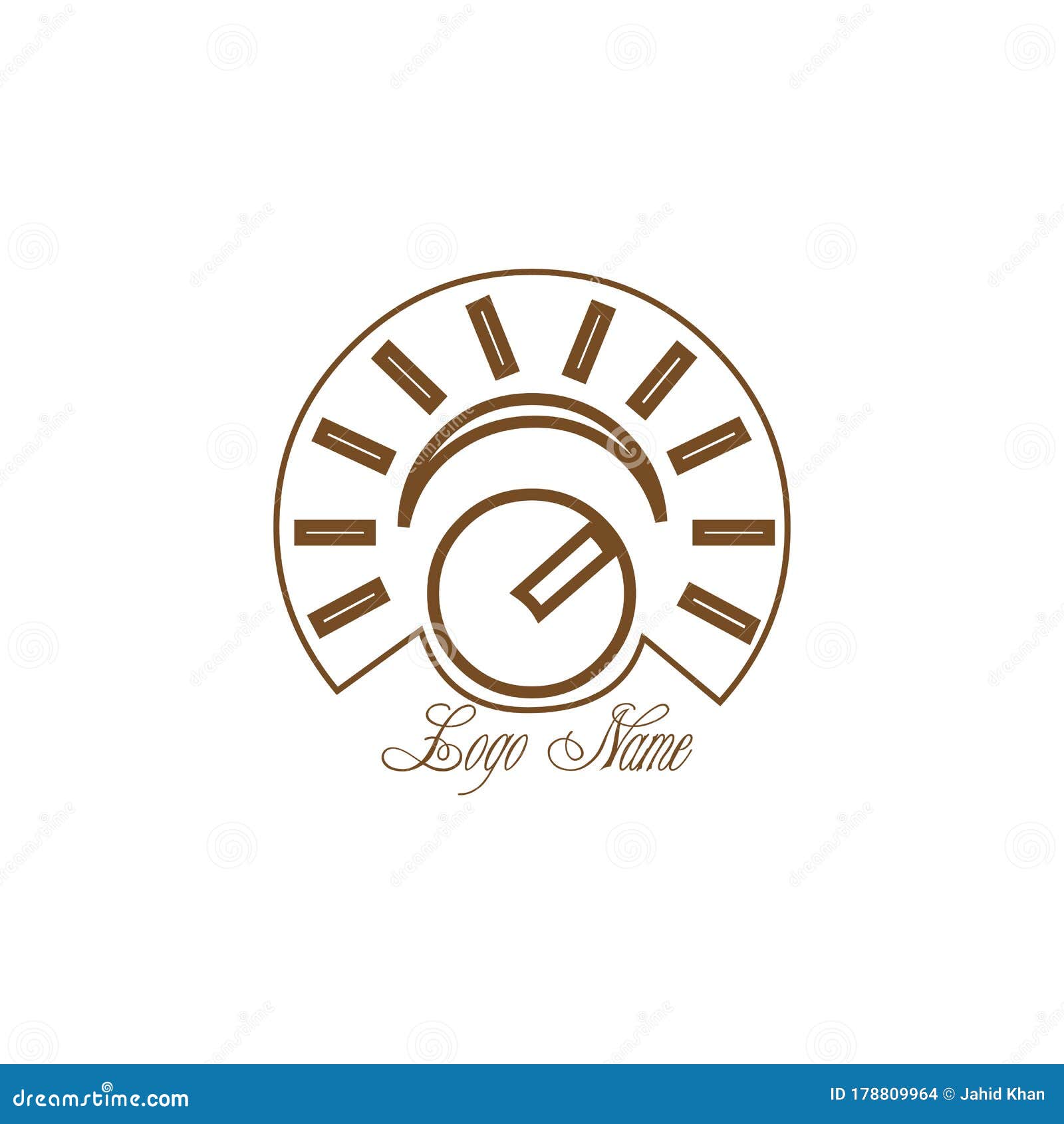 Speed Meter Logo. stock vector. Illustration of auto - 178809964