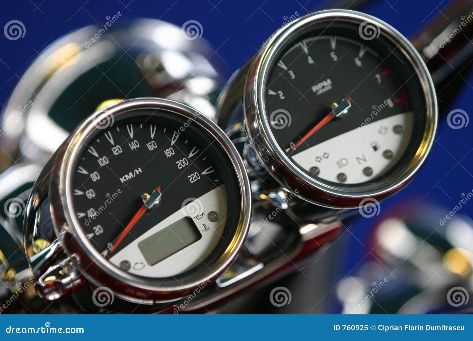 Speed meters stock image. Image of steel, detail, pleasure - 760925