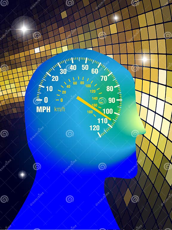 Speed of mind stock vector. Illustration of graphic, robot - 18348171