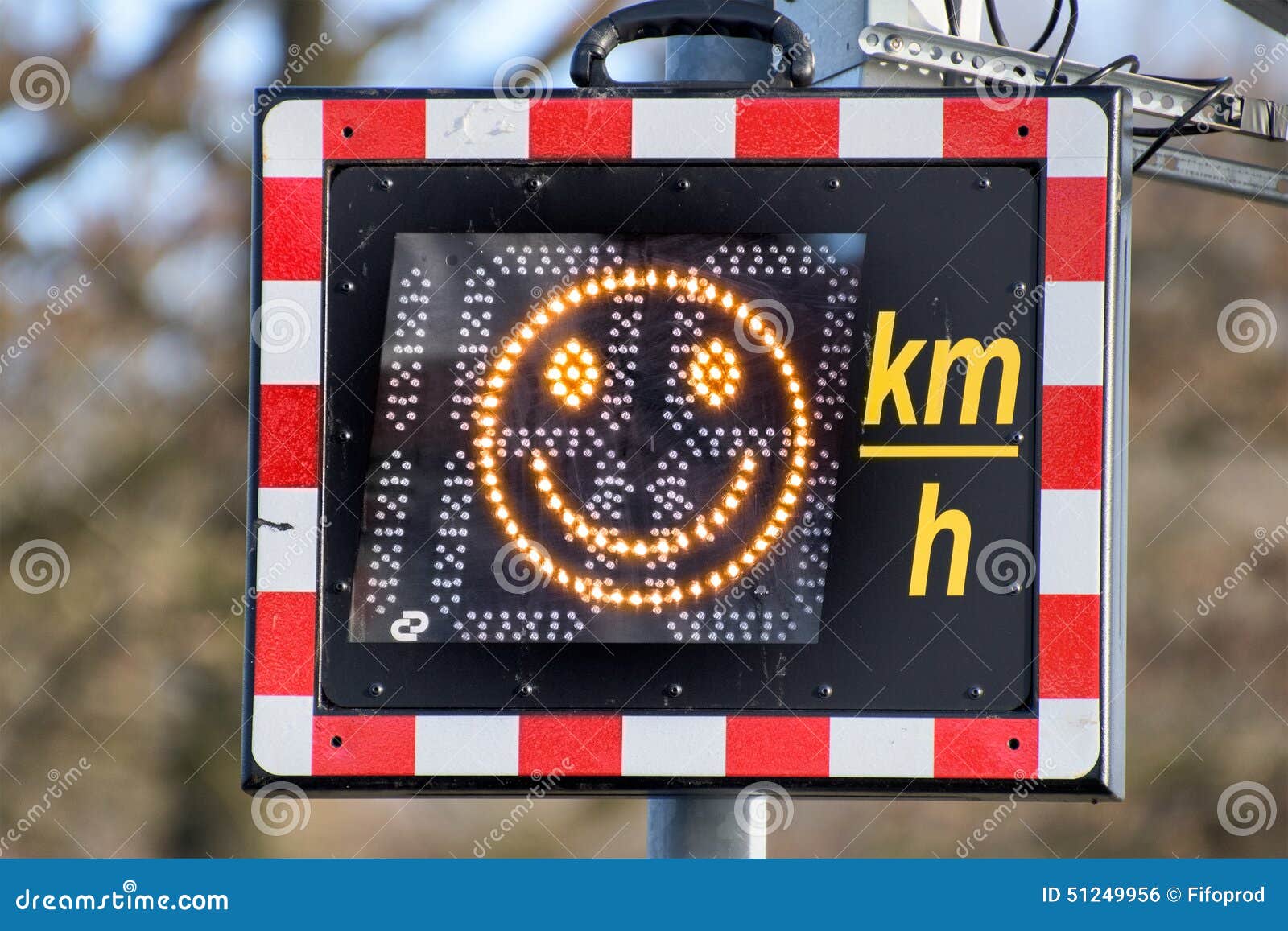 Speed Monitoring with Smiley Stock Photo - Image of road, sign: 51249956