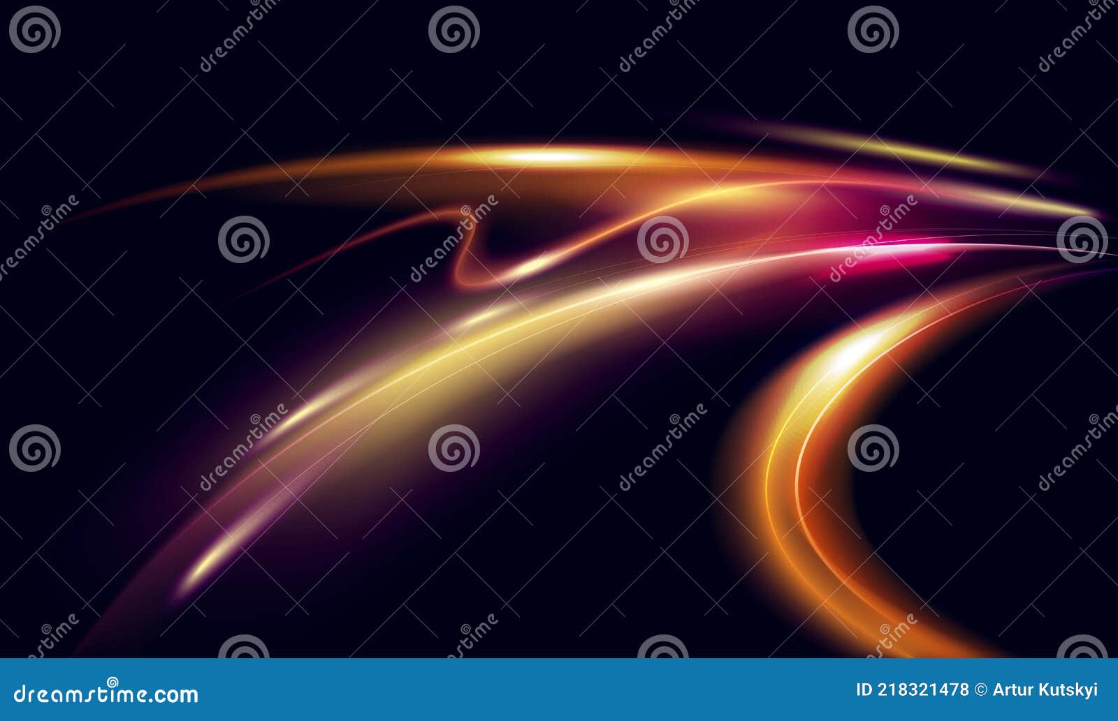 Speed Motion Abstract Light Effect at Night, Blurry Bright Long ...
