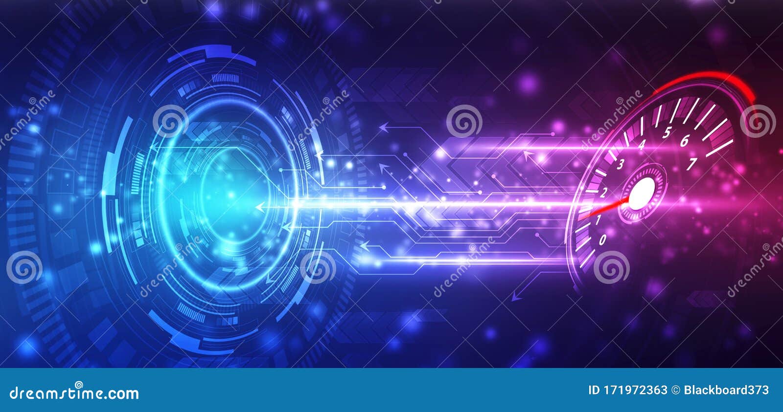 Car Speedometer, Digital Neon LED Light Gauges Cartoon Vector ...