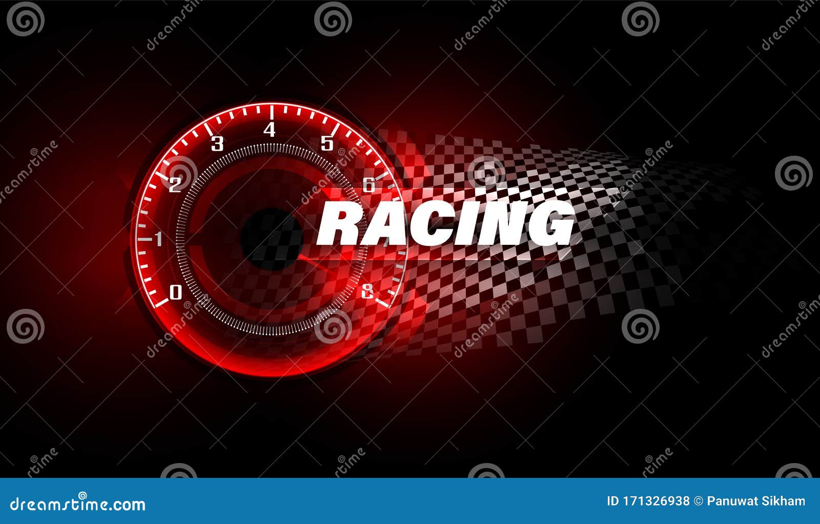 Speed Motion Background with Fast Speedometer Car. Racing Velocity ...