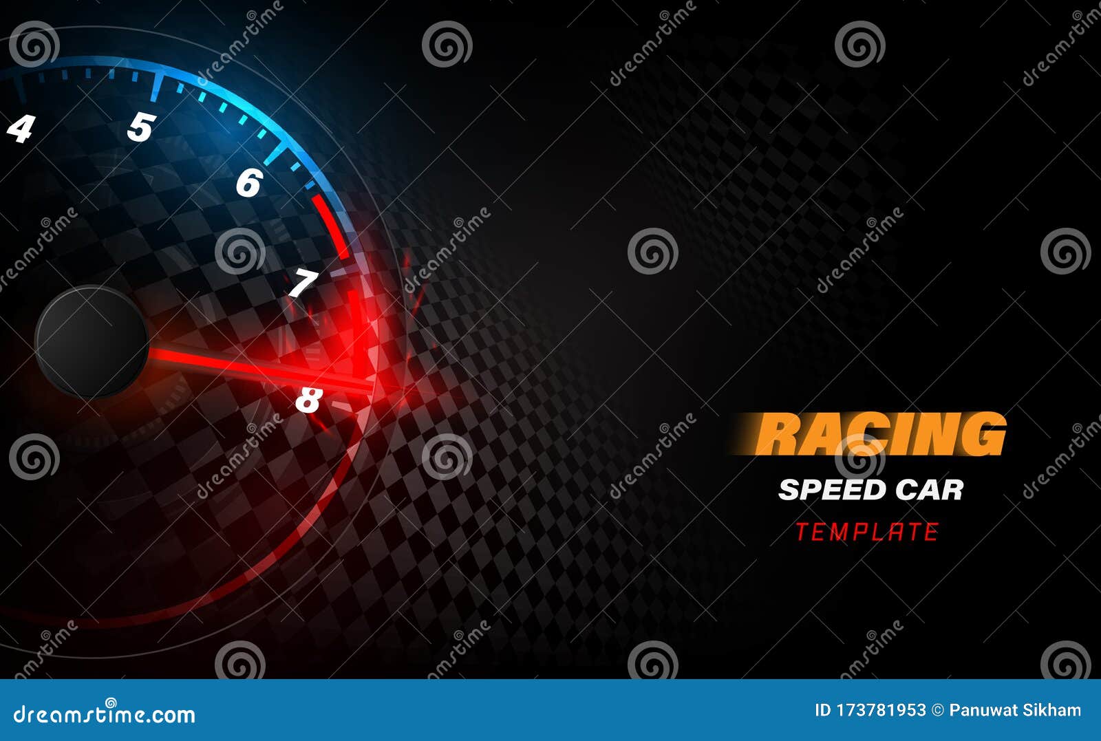 Speed Motion Background With Fast Speedometer Car. Racing Velocity ...