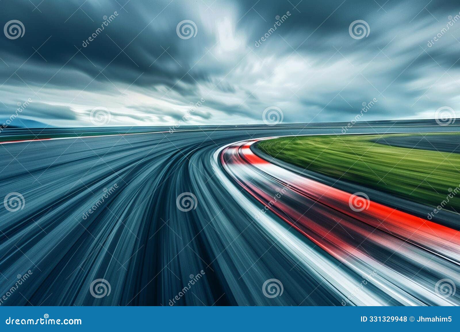 Speed and Motion Blur on a Race Track Stock Illustration - Illustration ...