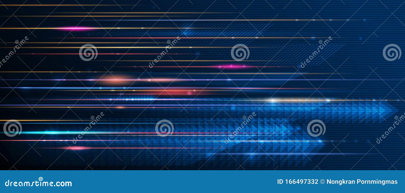Digital Image of Light Rays, Stripes Lines with Blue Light, Speed and ...
