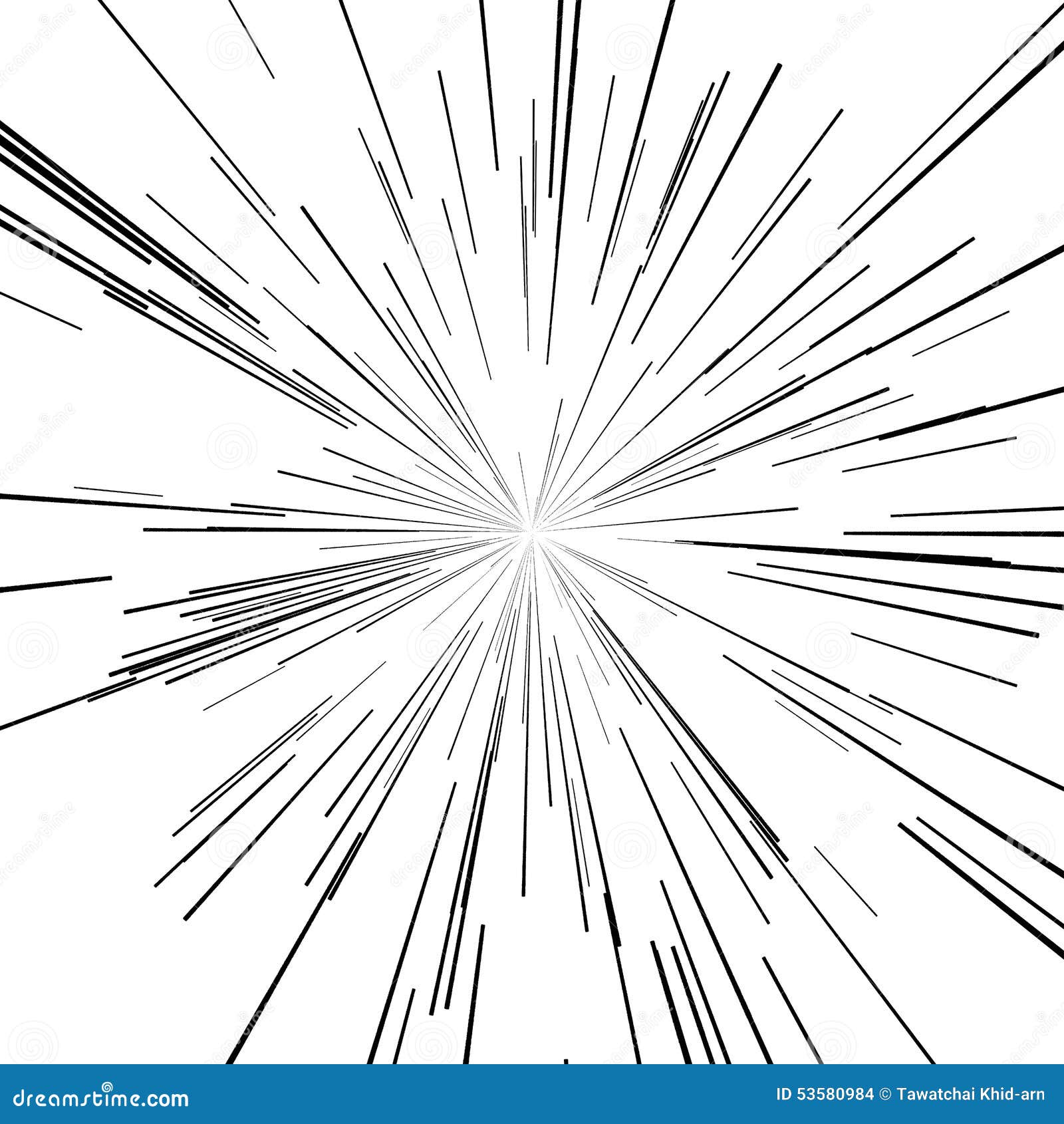 Speed Motion Lines from Center Stock Vector - Illustration of bang ...