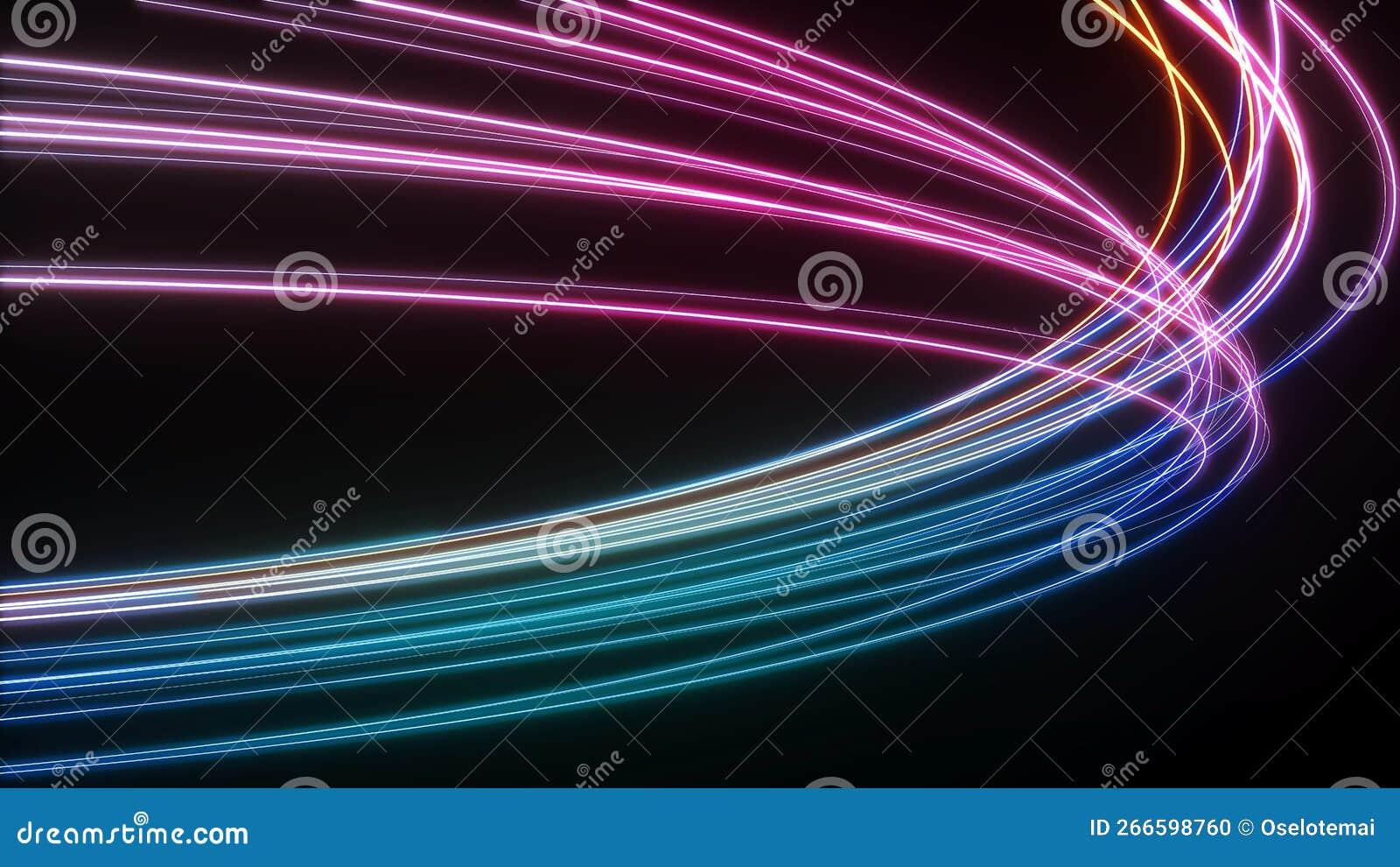 Speed Motion on Night,neon Light Wave Motion,Abstract Image of Future ...