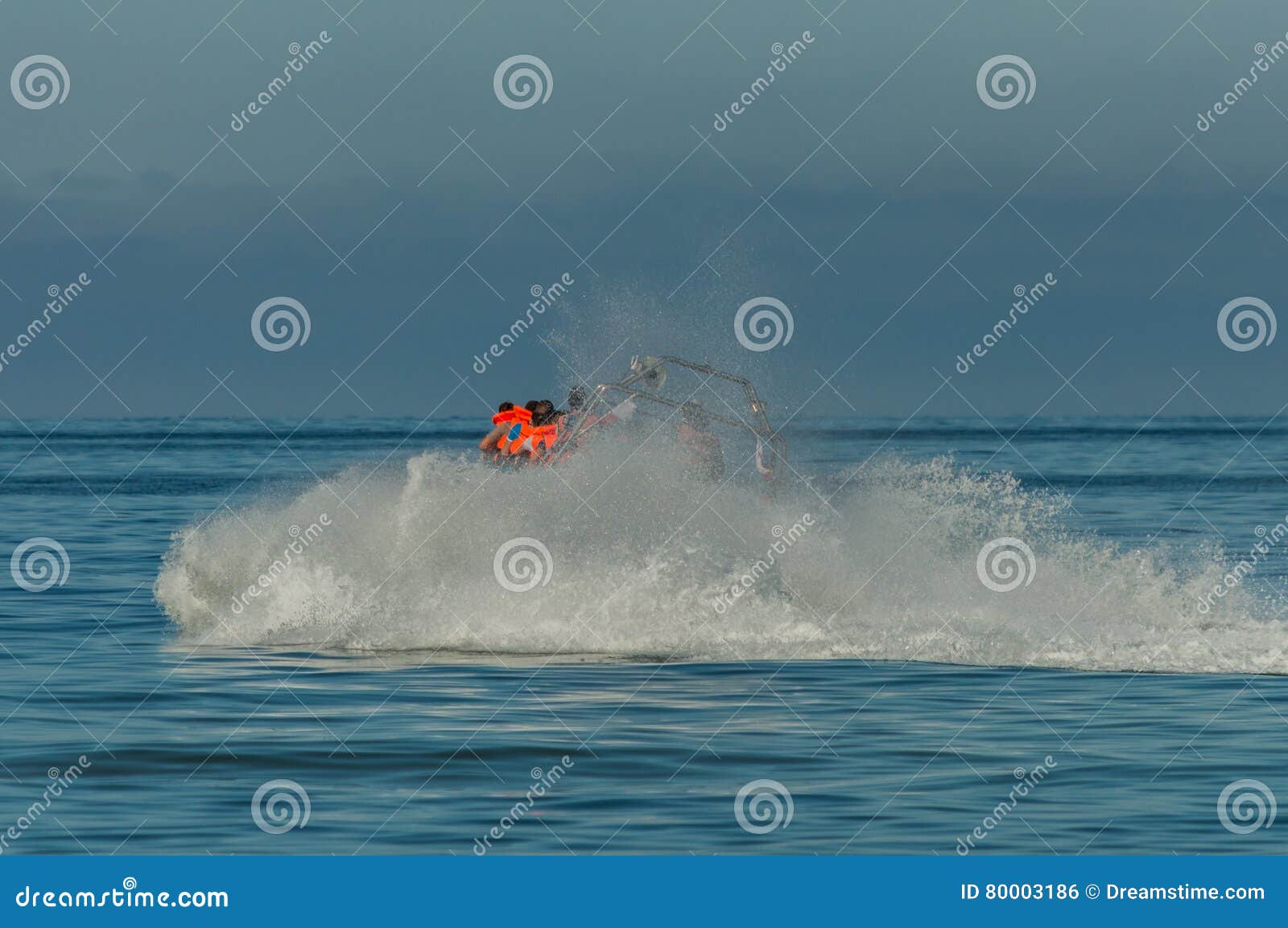 Speed Motor Boat Transporting People on Sea Stock Photo - Image of ...