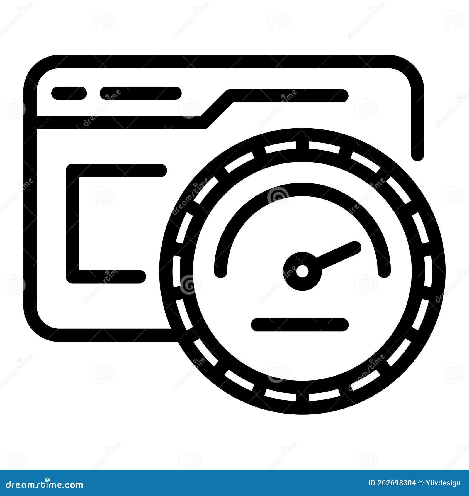 Speed Network Test Icon, Outline Style Stock Vector - Illustration of ...