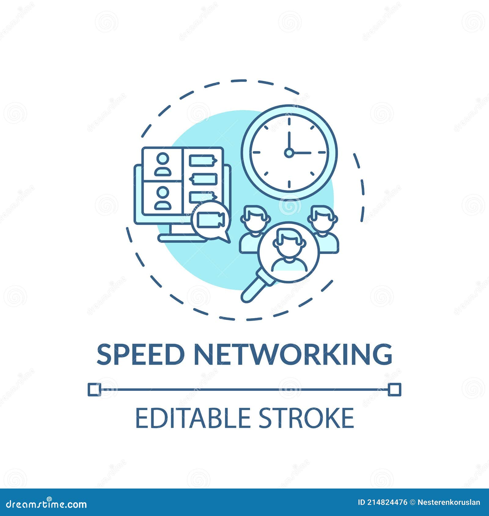 Speed Networking Concept Icon Stock Vector - Illustration of remote ...