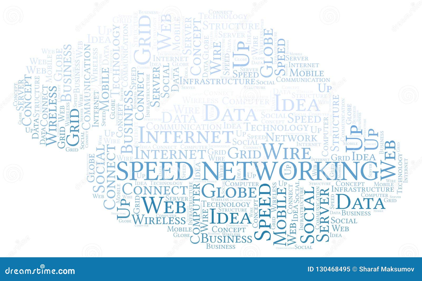 Networking Word Showing Relationships And Computer Communication Stock ...