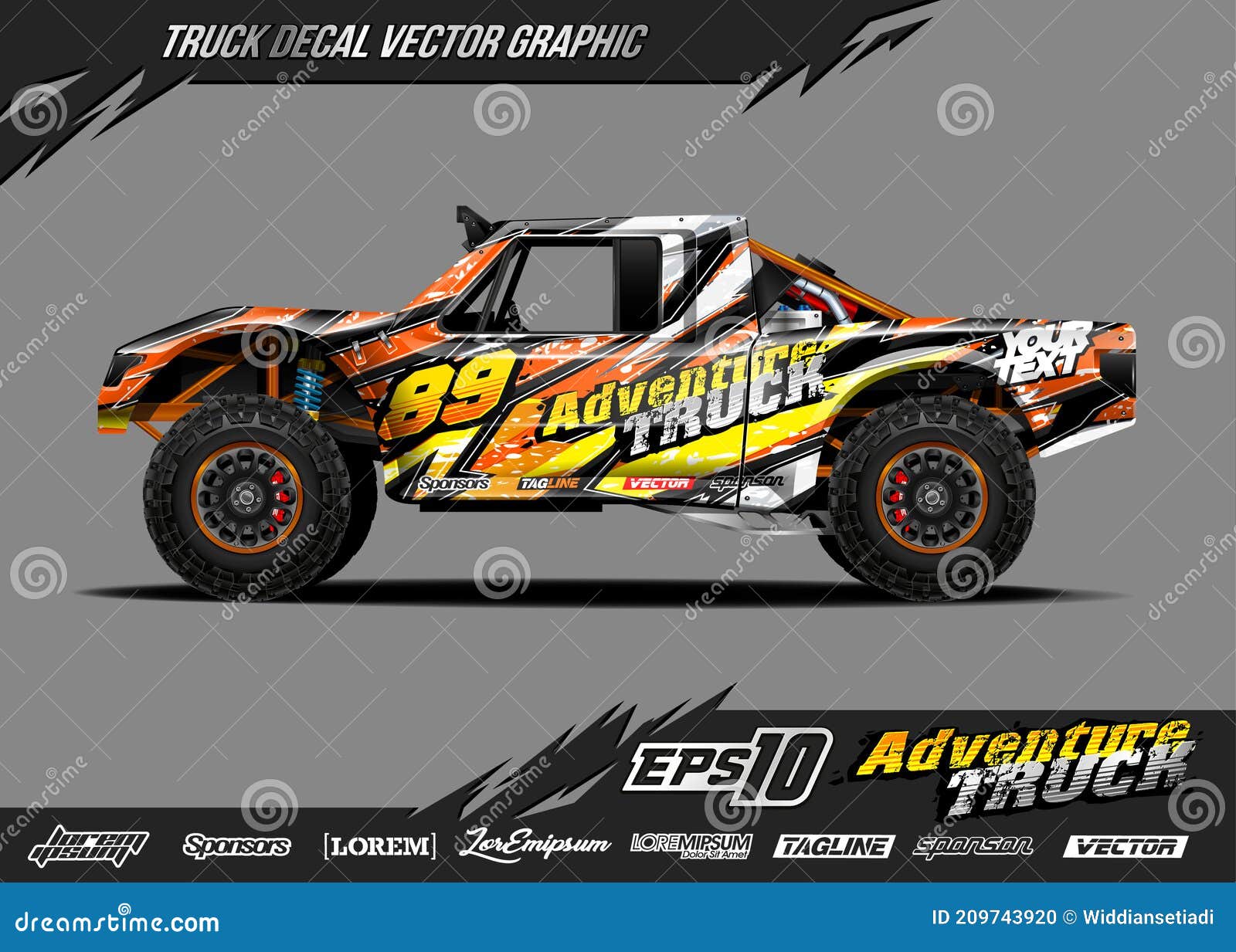 Speed Off Road Truck Decal Designs Stock Vector - Illustration of brand ...