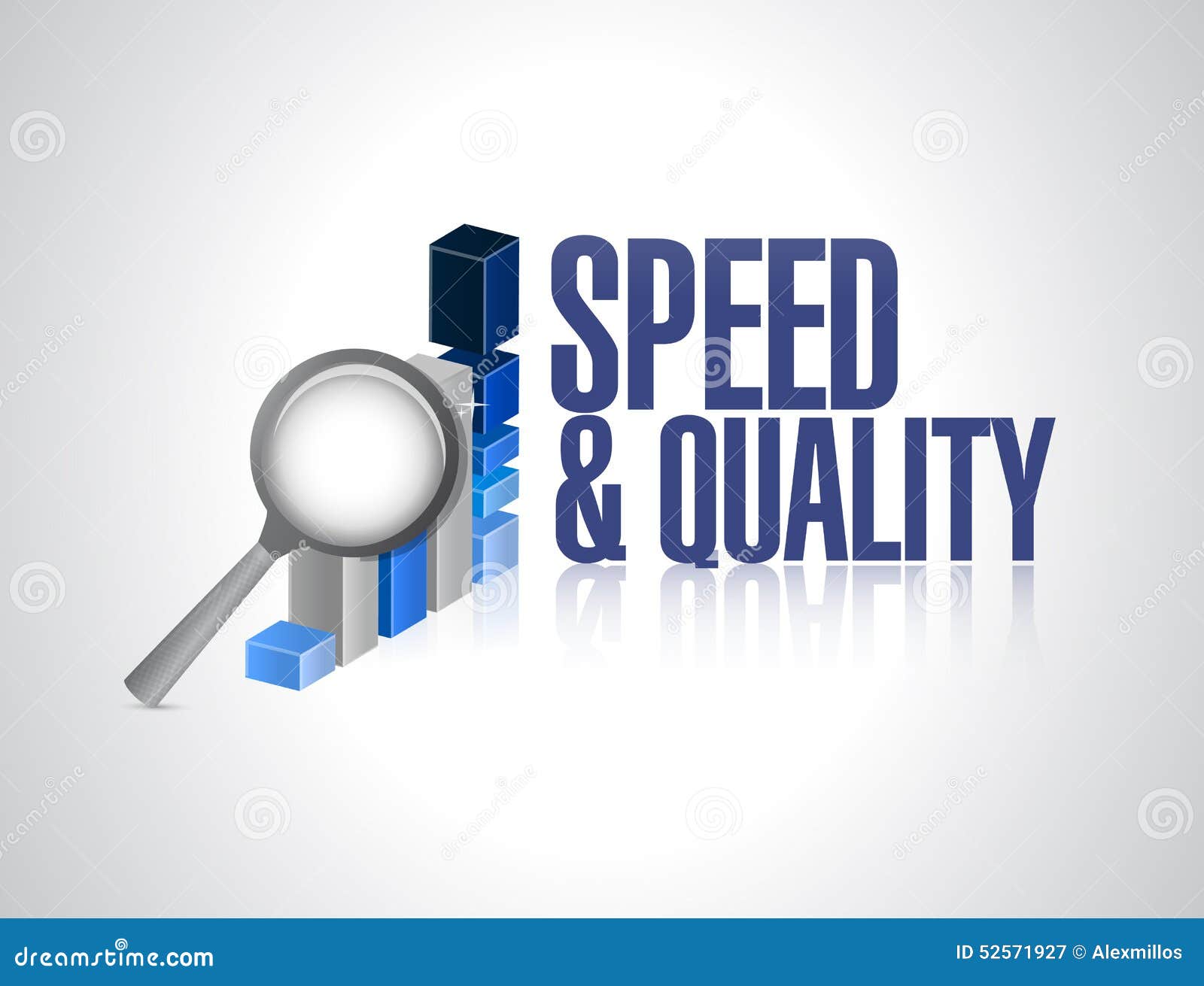 Speed and Quality Business Graph Sign Stock Illustration - Illustration ...