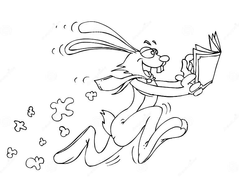 Speed rabbit stock illustration. Illustration of comic - 1795681