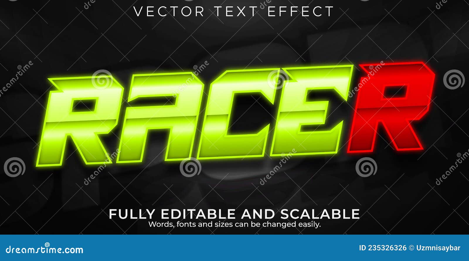 Speed Race Text Effect, Editable Fast and Sport Text Style Stock ...