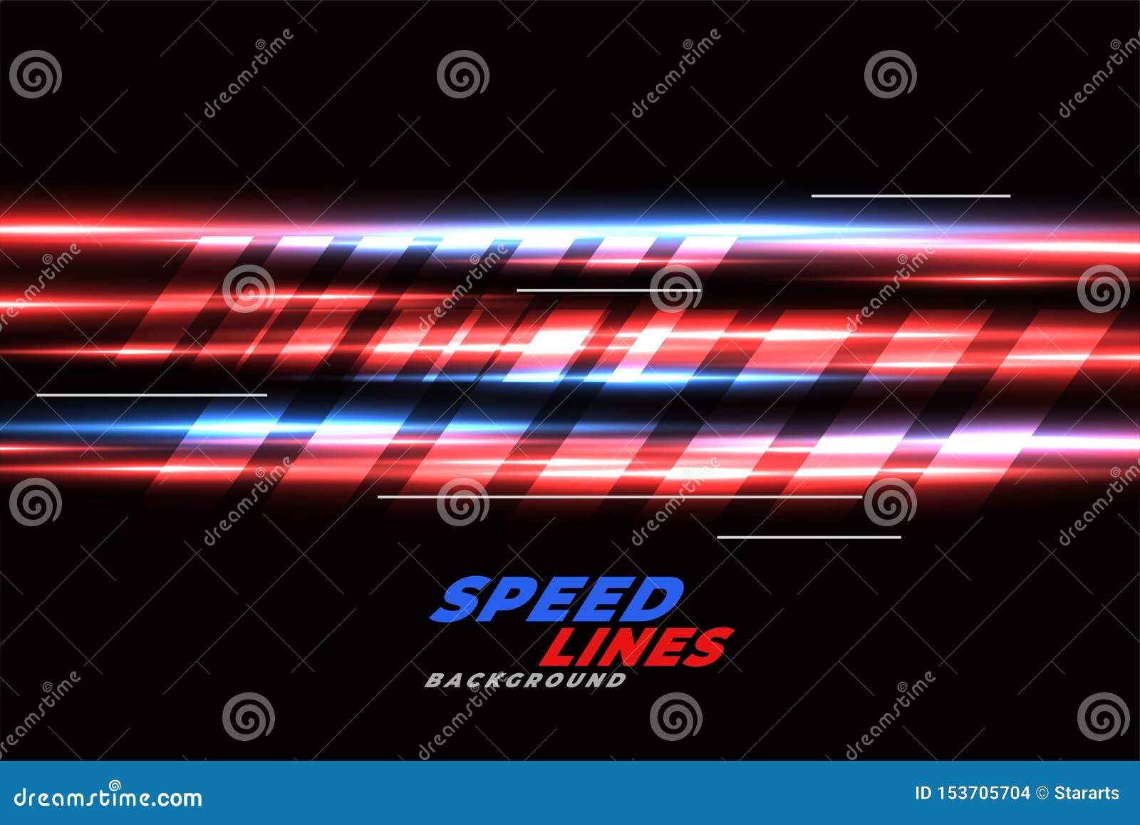 Speed Racing Background with Red and Blue Glowing Lines Stock Vector ...