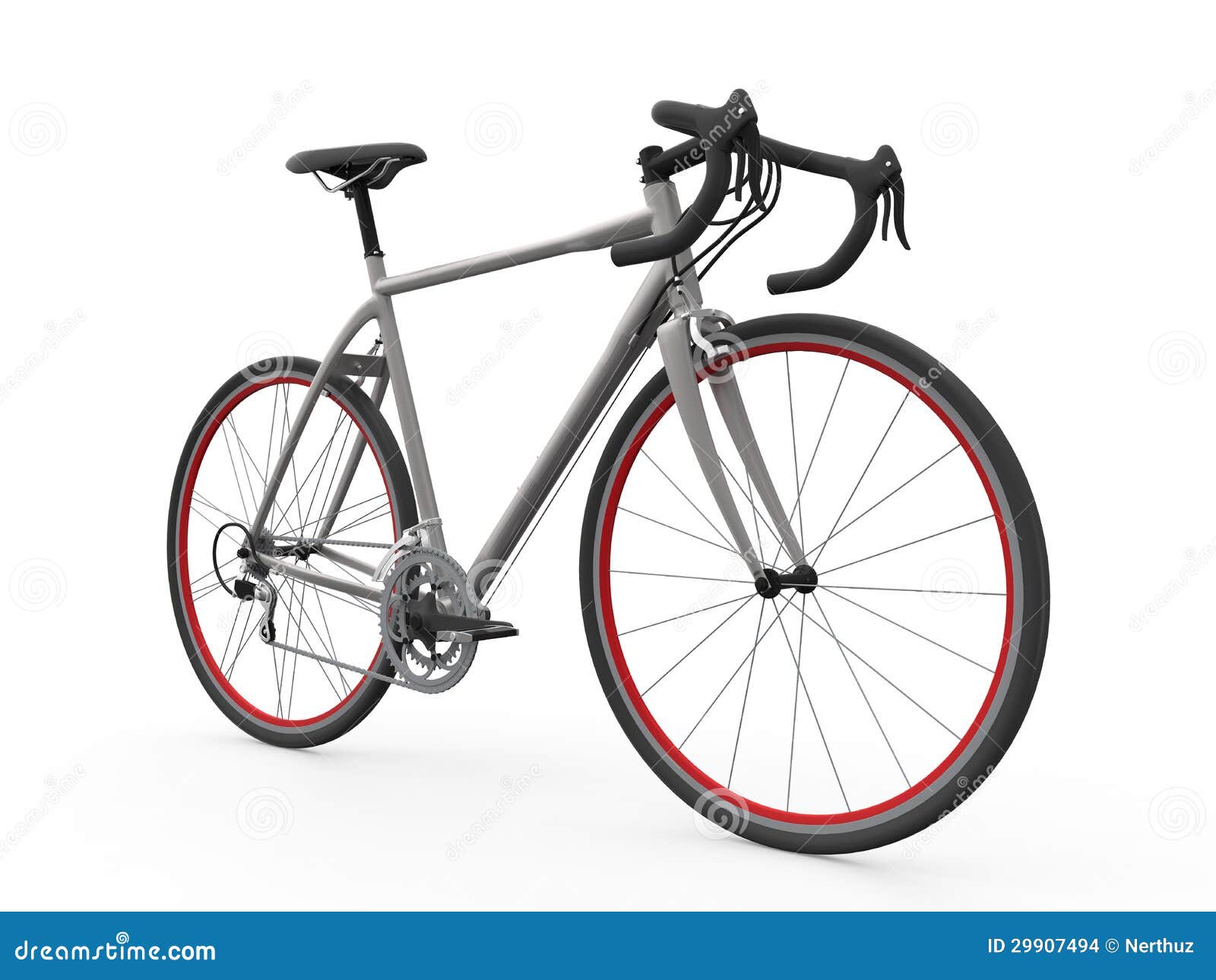 Speed Racing Bicycle Isolated on White Background Stock Illustration ...