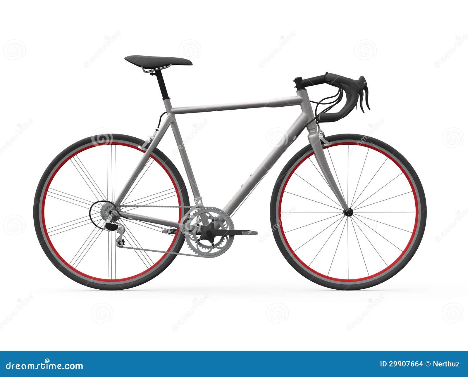 Speed Racing Bicycle Isolated on White Background Stock Illustration ...