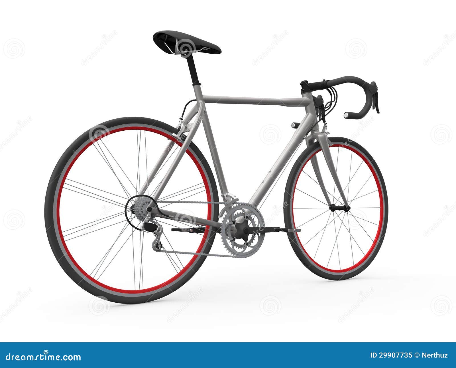 Speed Racing Bicycle Isolated on White Background Stock Illustration ...