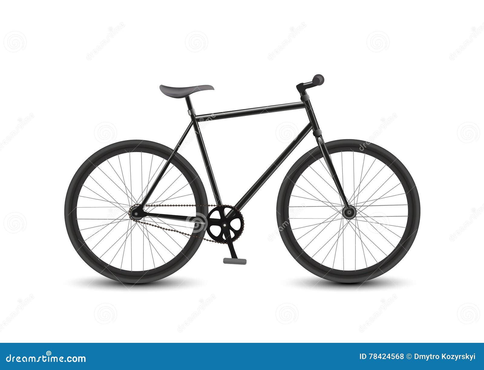 Speed Racing Bicycle on White Background. Stock Illustration ...