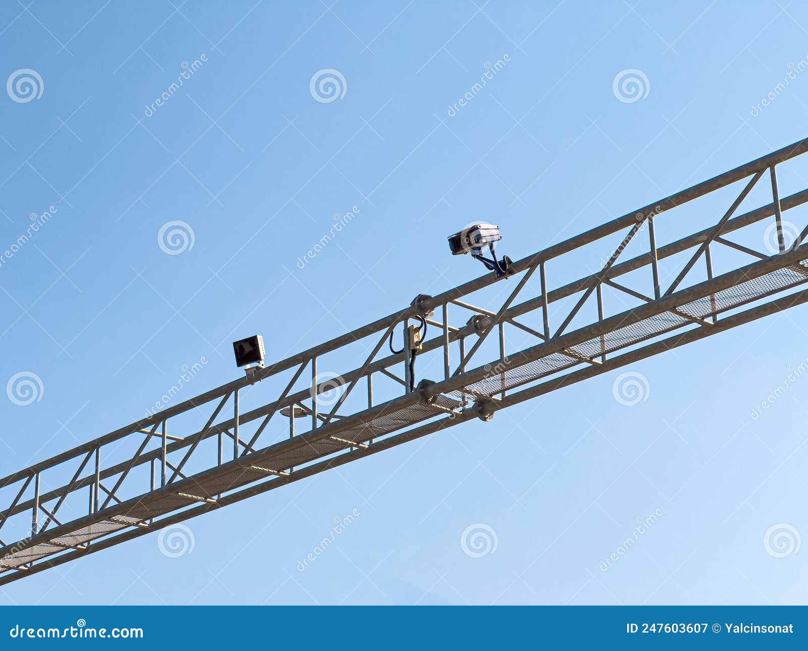 Speed Radar Camera on the Platform on the Highway Stock Image - Image ...