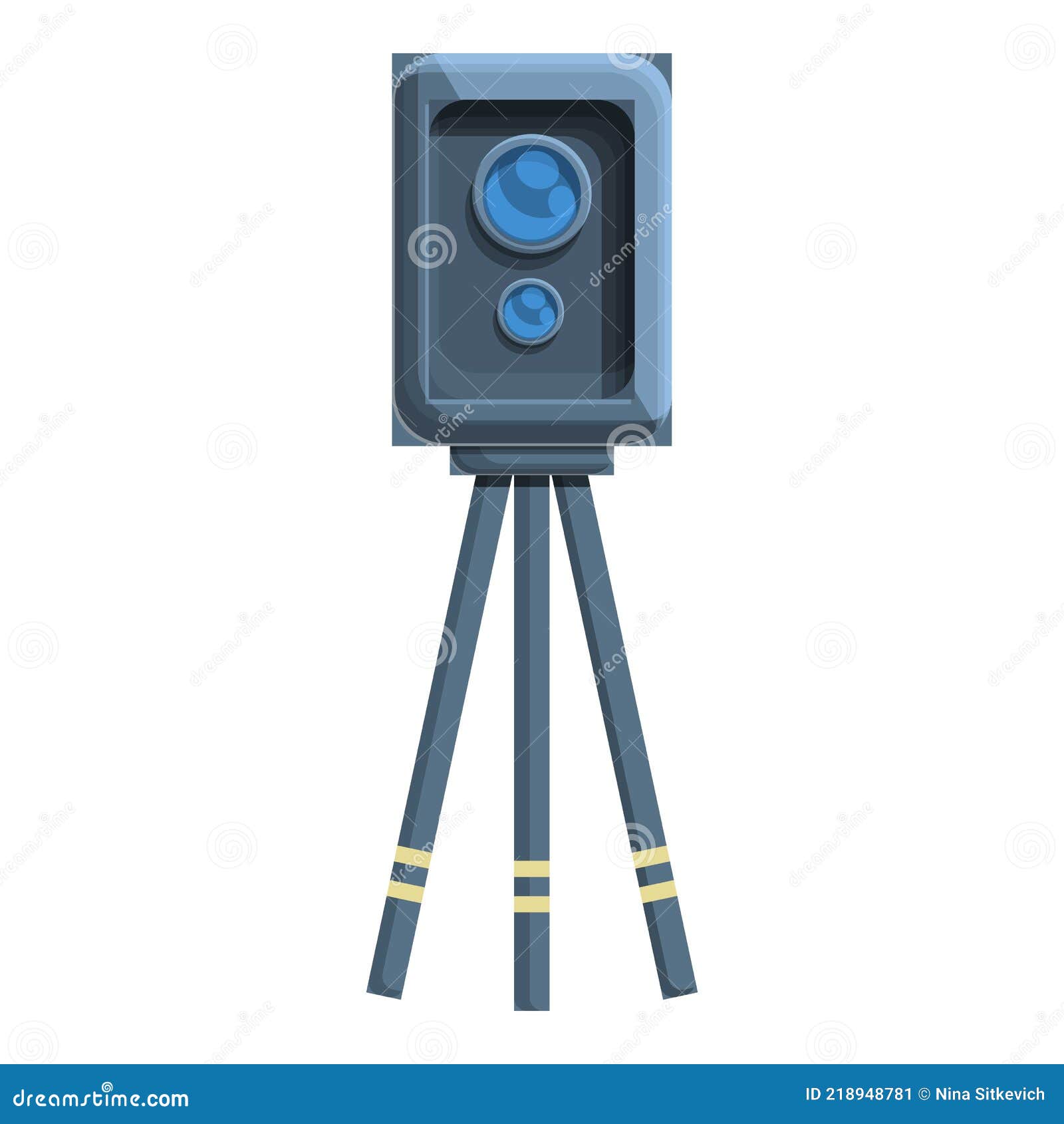Speed Radar Tripod Icon, Cartoon Style Stock Vector - Illustration of ...