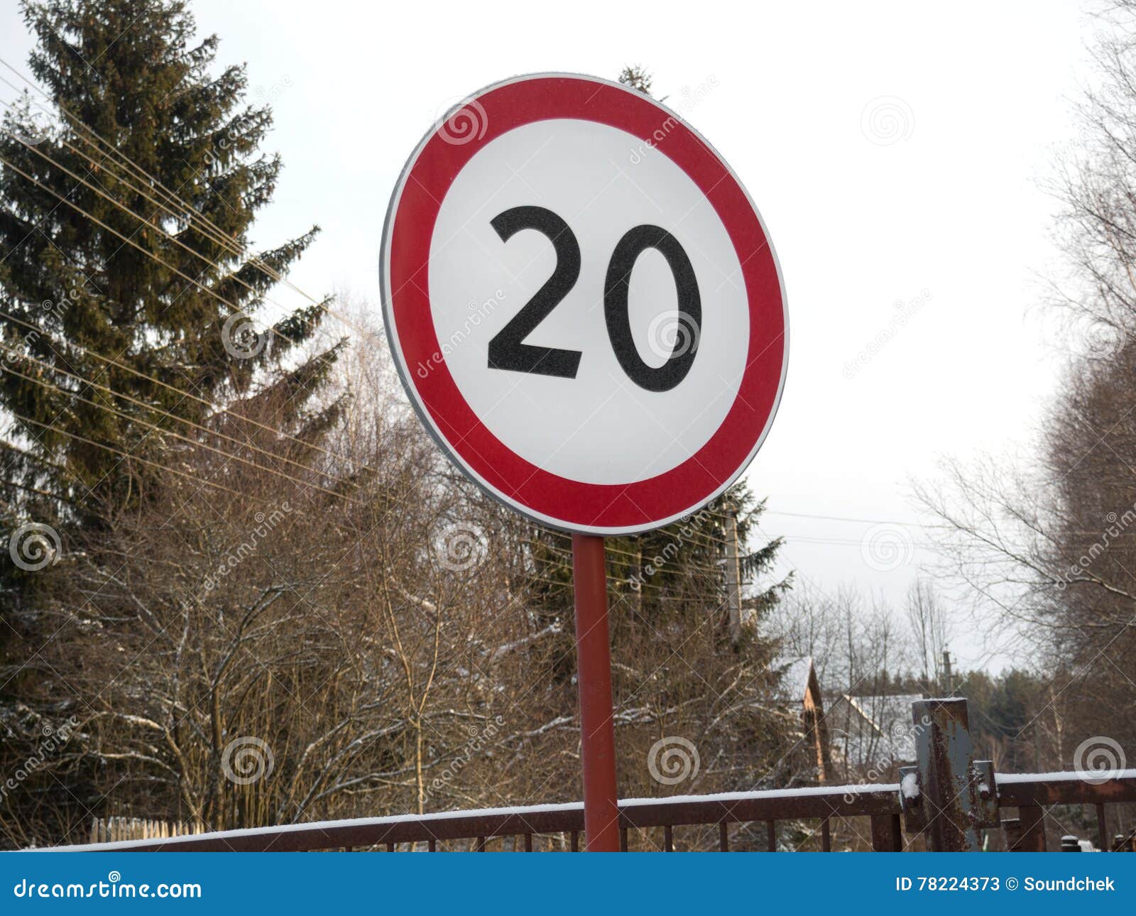 Speed Restriction Road Sign Stock Image - Image of round, prohibitory ...