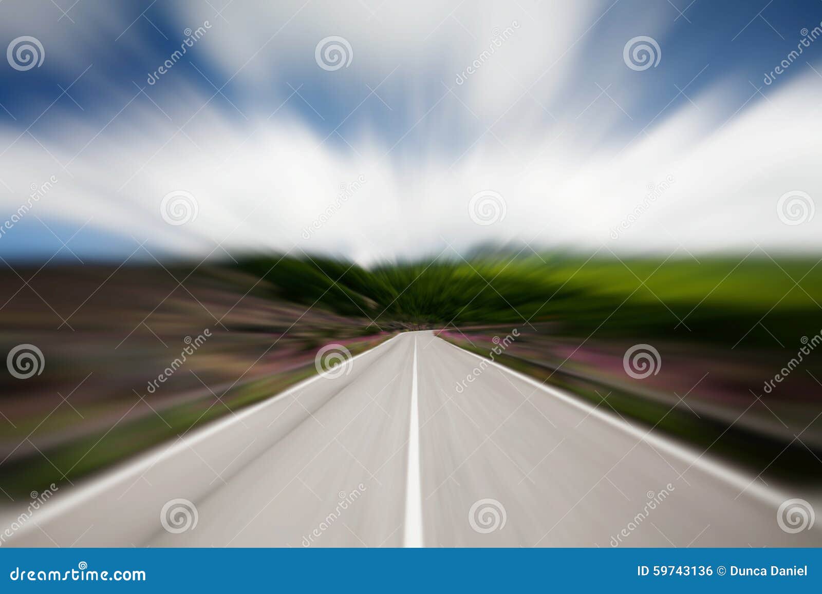 Speed on the road stock photo. Image of journey, landscape - 59743136