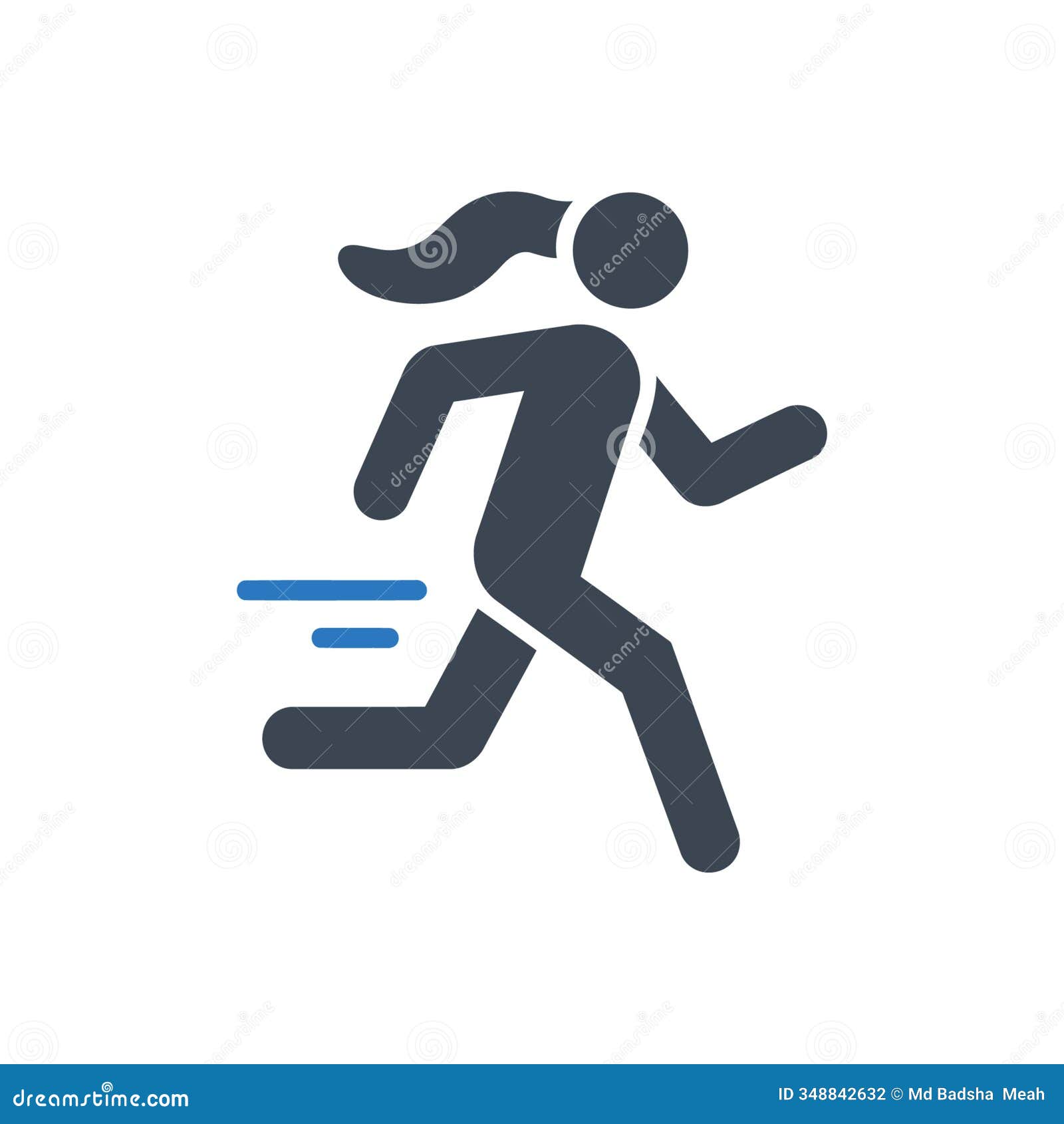 Speed Runner Icon stock vector. Illustration of speed - 348842632