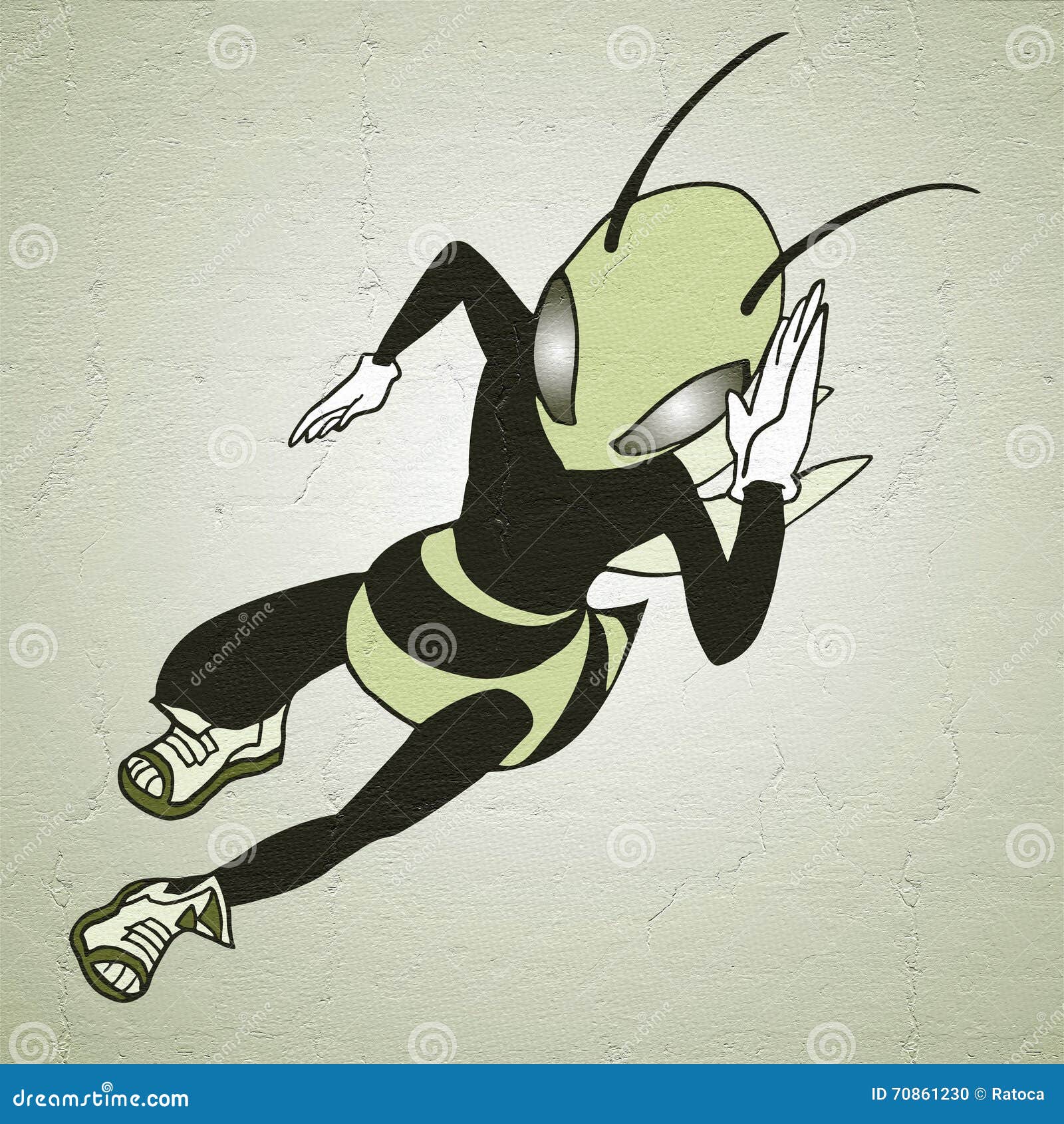 Speed runner wasp stock illustration. Illustration of creative - 70861230