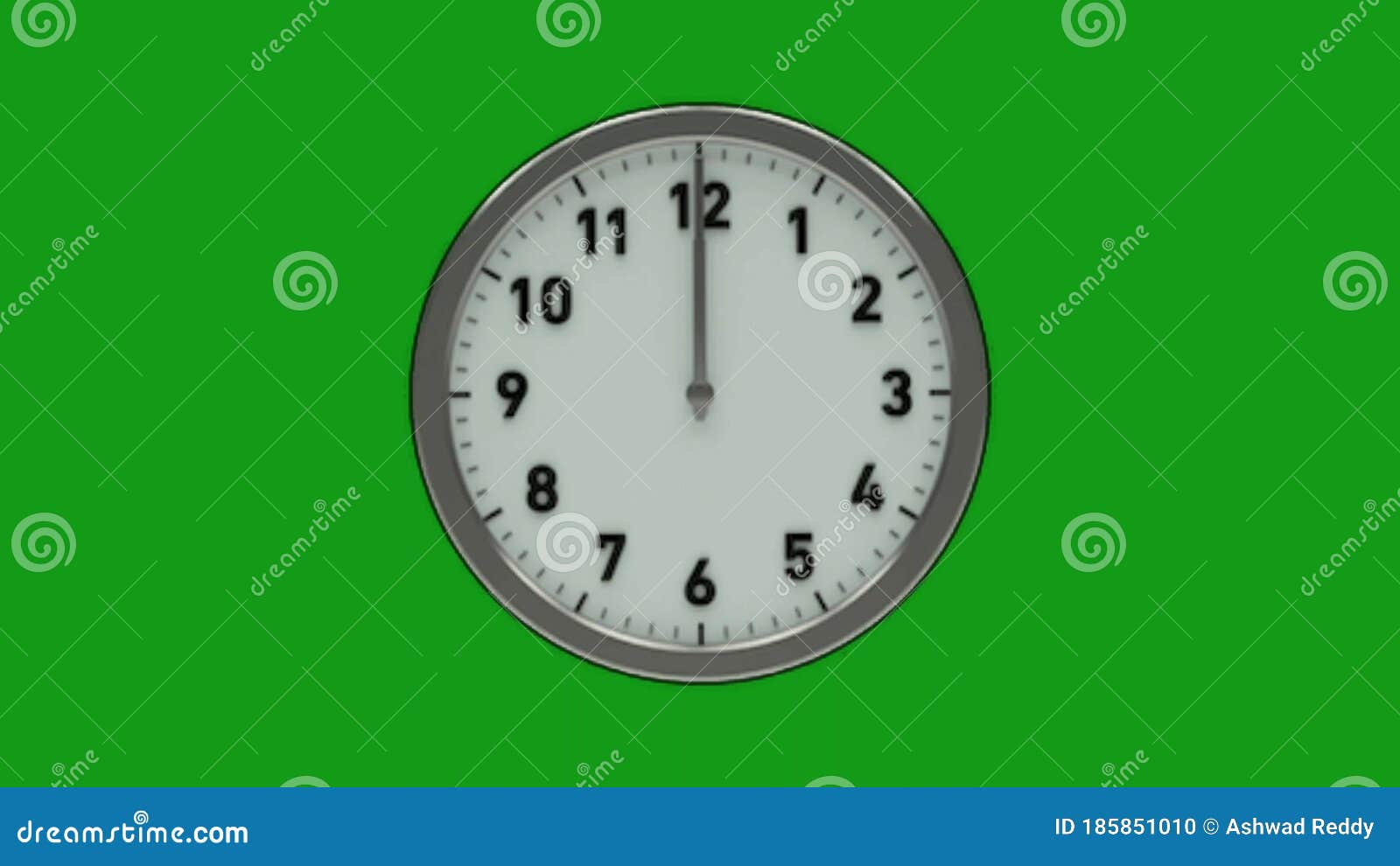 Speed Running Clock Green Screen Background Stock Video Footage by Megapixl