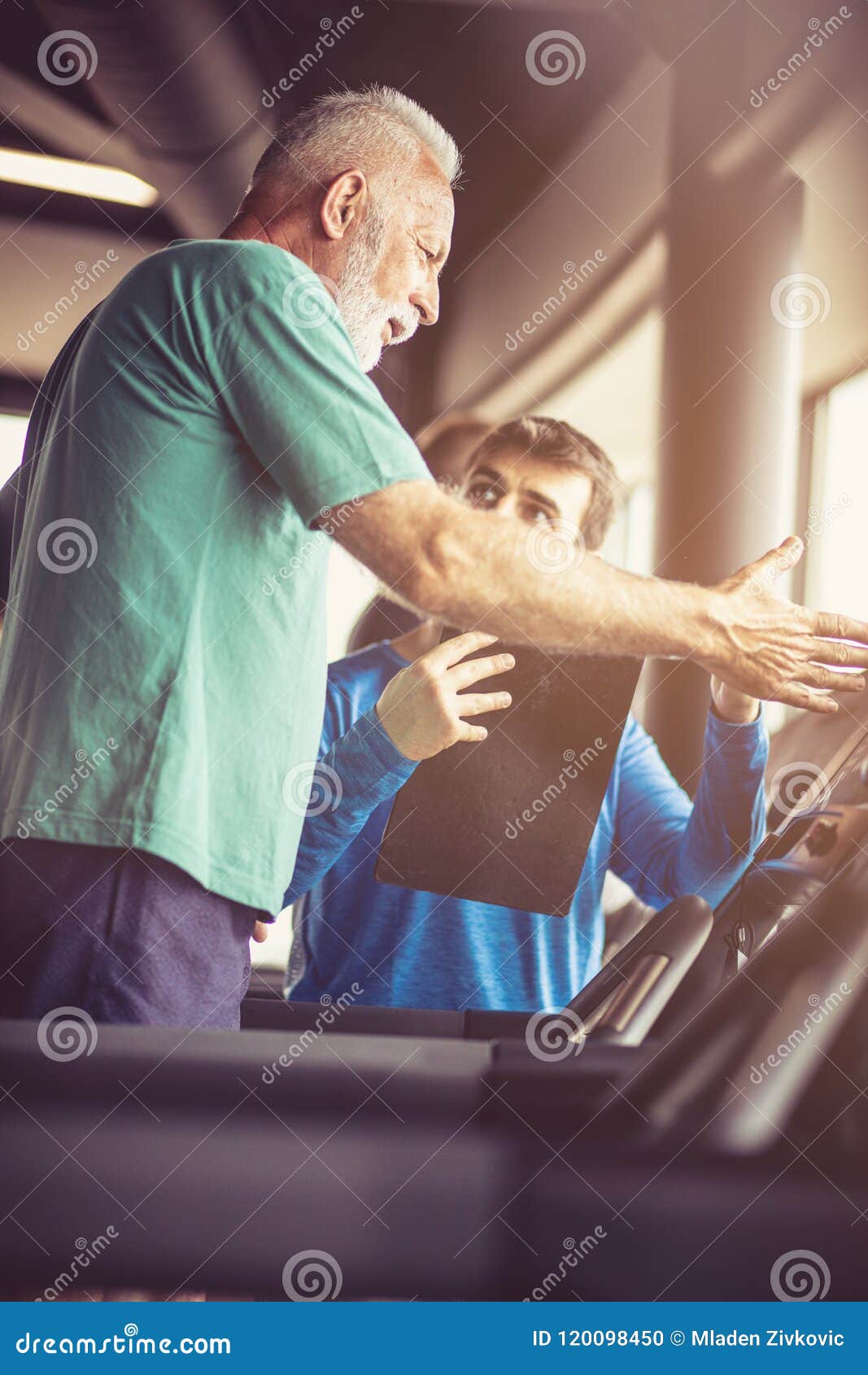 Speed. Senior man jogging. stock photo. Image of instructor - 120098450